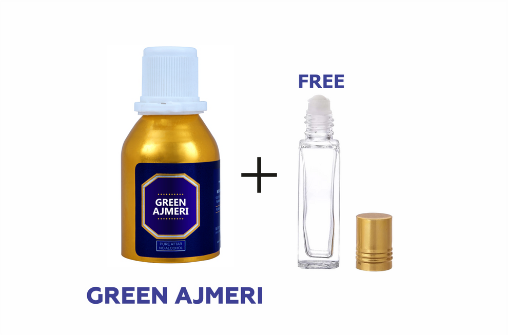 Green Ajmeri Attar 25GM – Leafy Green, Woody & Amber Fragrance – Meena ...